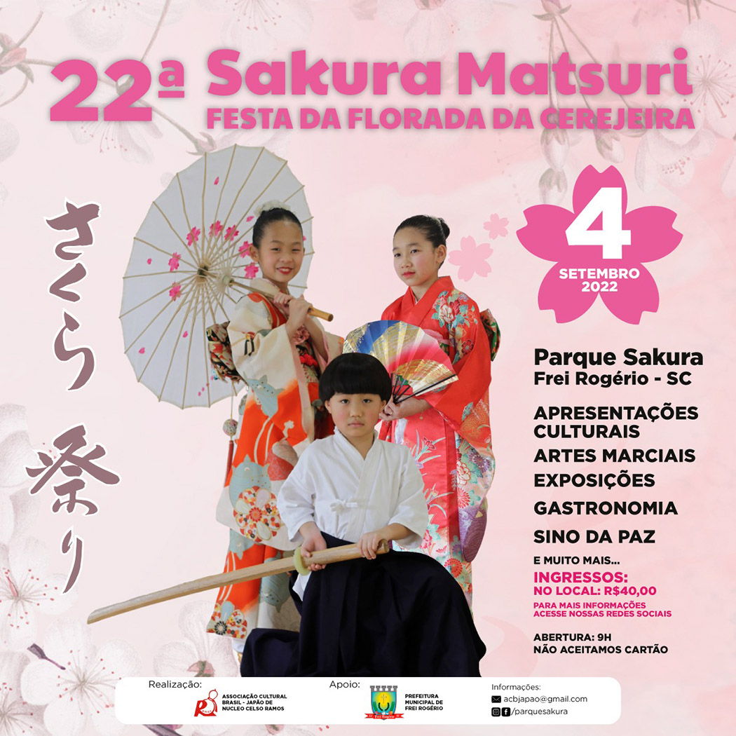 22ª Sakura Matsuri - Festa da Florada da Cerejeira acontece dia 04 de ...