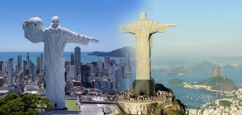 Cristo Luz de BC e Cristo Redentor do RJ agora são Geminados - Bom dia SC